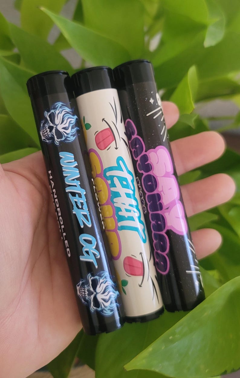 6PK- Ready to Print Canna Pre Roll Label Designs (6x2) Editable ...