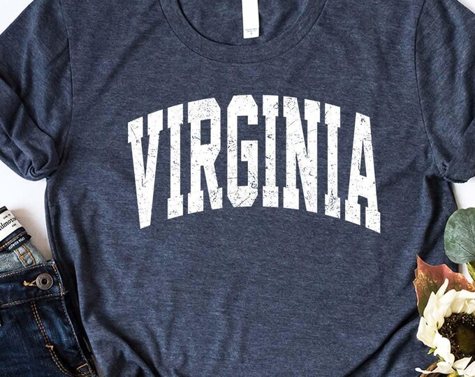 Virginia Shirt, Virginia Map Tshirt, Virginia Silhouette Shirt ...