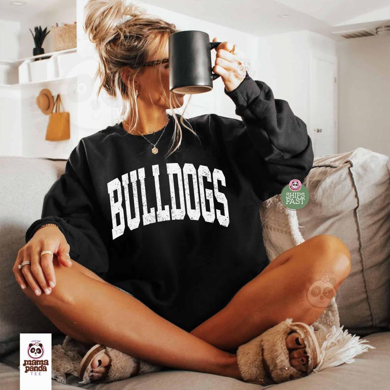 Bulldogs Sweatshirt, Vintage Bulldogs Game Day Hoodie, Bulldog School ...