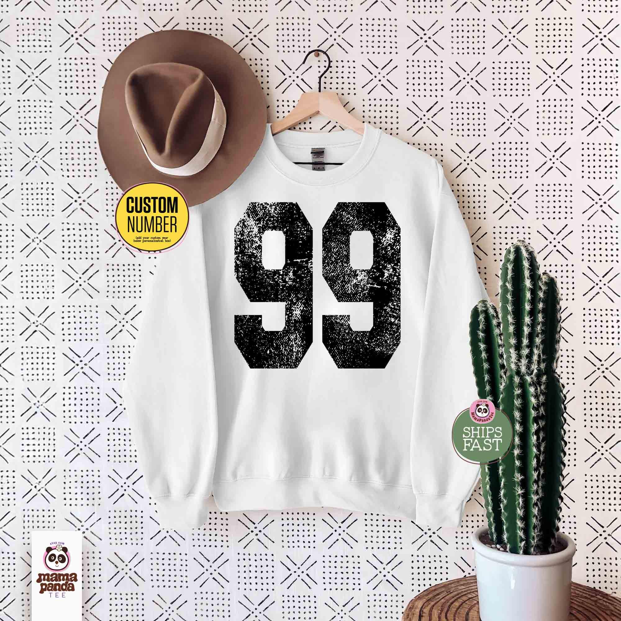 Custom Sports Number Sweatshirt, Personalized Number Crewneck ...