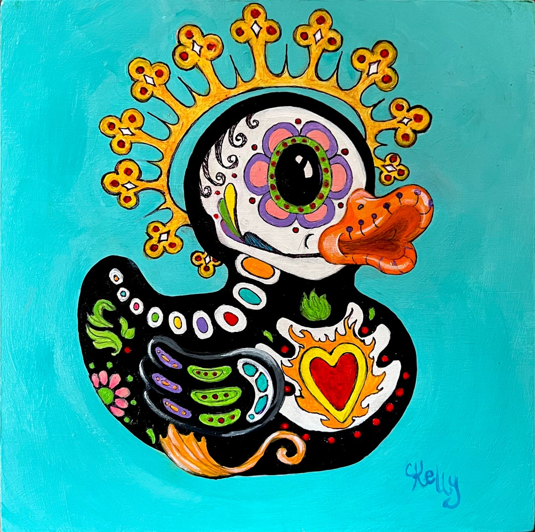 Ducky De Los Muertos Print, Dia De Los Muertos, Rubber Ducky Print ...