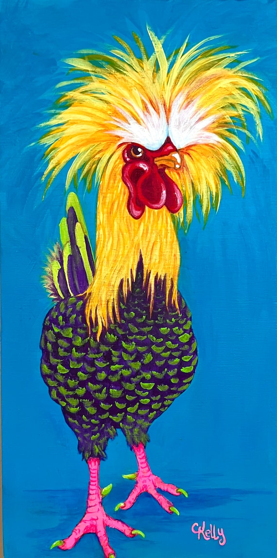 Pop Art Chicken Polish Chicken Chicken Art Print Courtsart - Etsy