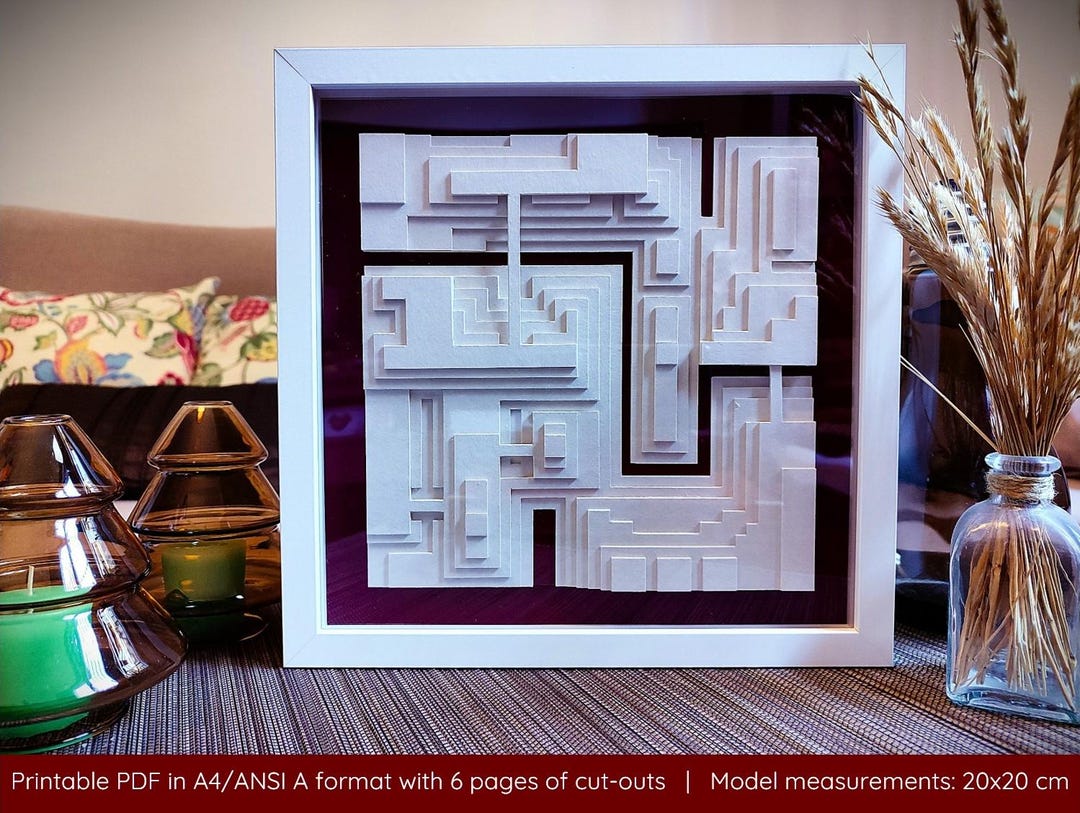 Citychip 02. DIY Print and Build Layered 3D Papercut Art Model. PDF ...