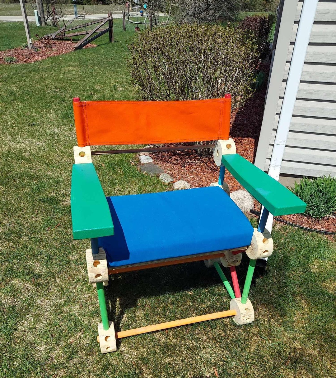 Classic Construction Toy Inspired Chair - Etsy