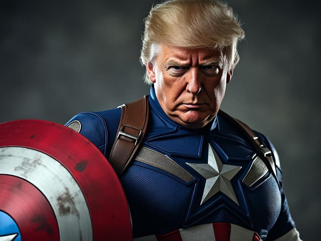 Donald Trump Captain America AI Art, Digital Download, Wall Art ...