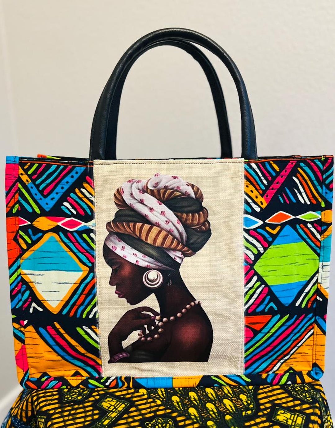 Ankara African Print Tote Bag Large Bag Handbag gift for Her - Etsy