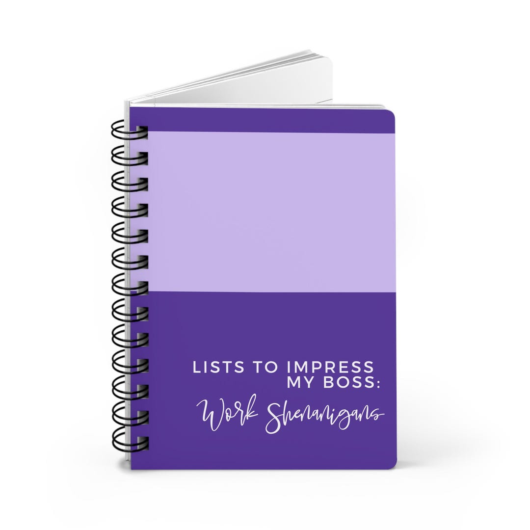 Spiral Bound Journal Lists to Impress My Boss Perfect for Work ...