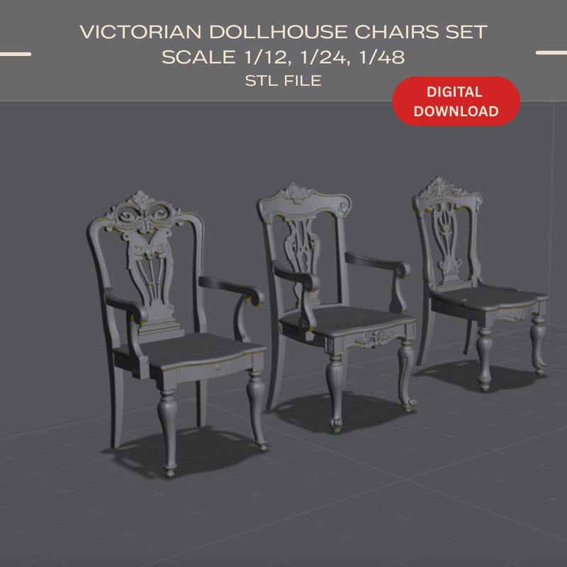 Victorian Chair Stl File - Etsy