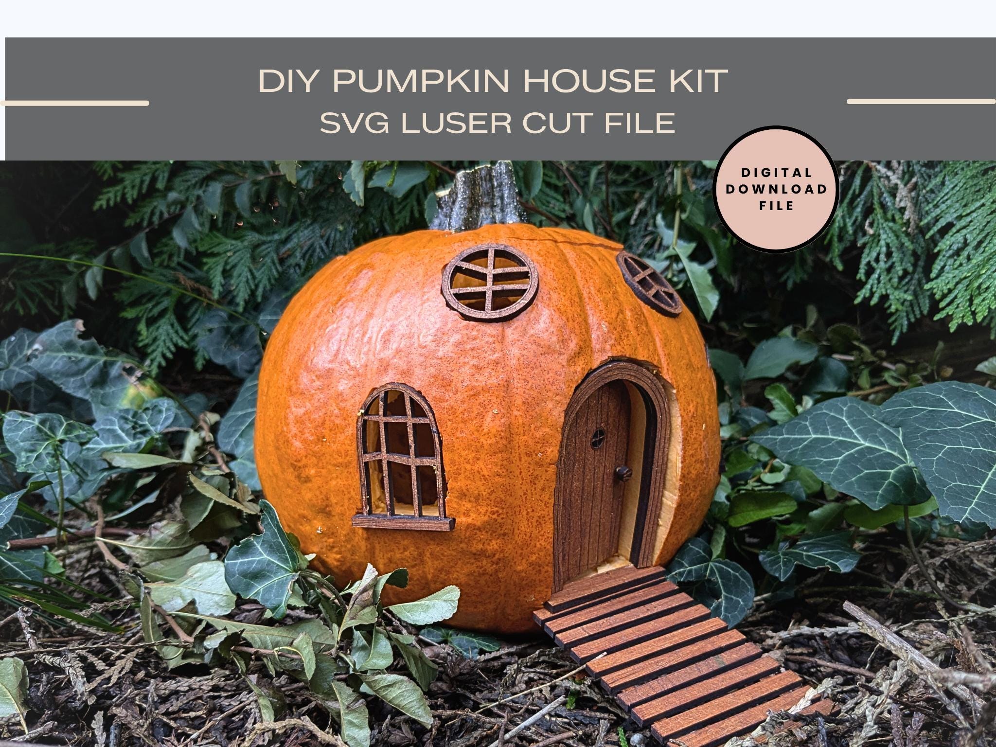 DIY Pumpkin Fairy House Kit: Halloween Fall Decor Craft Set - Etsy