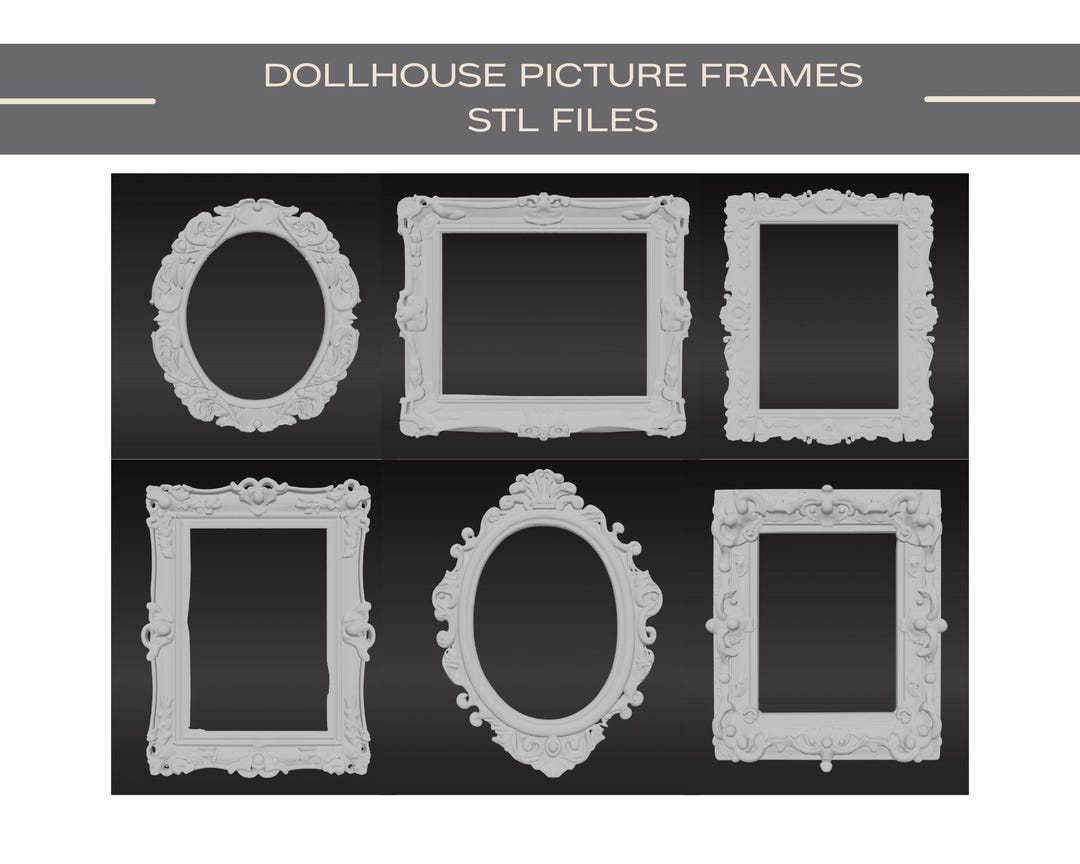 Dollhouse Picture Frames 3d STL Files Dollhouses and Miniature Projects ...
