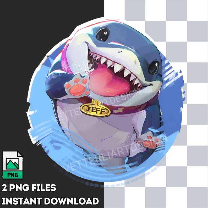 Jeff the Land Shark PNG: Shirt Print Design (digital Download) - Etsy