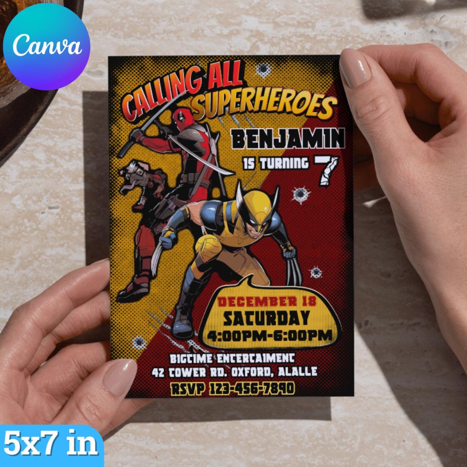 Deadpool and Wolverine Birthday Party, Printable Invitation, Party ...