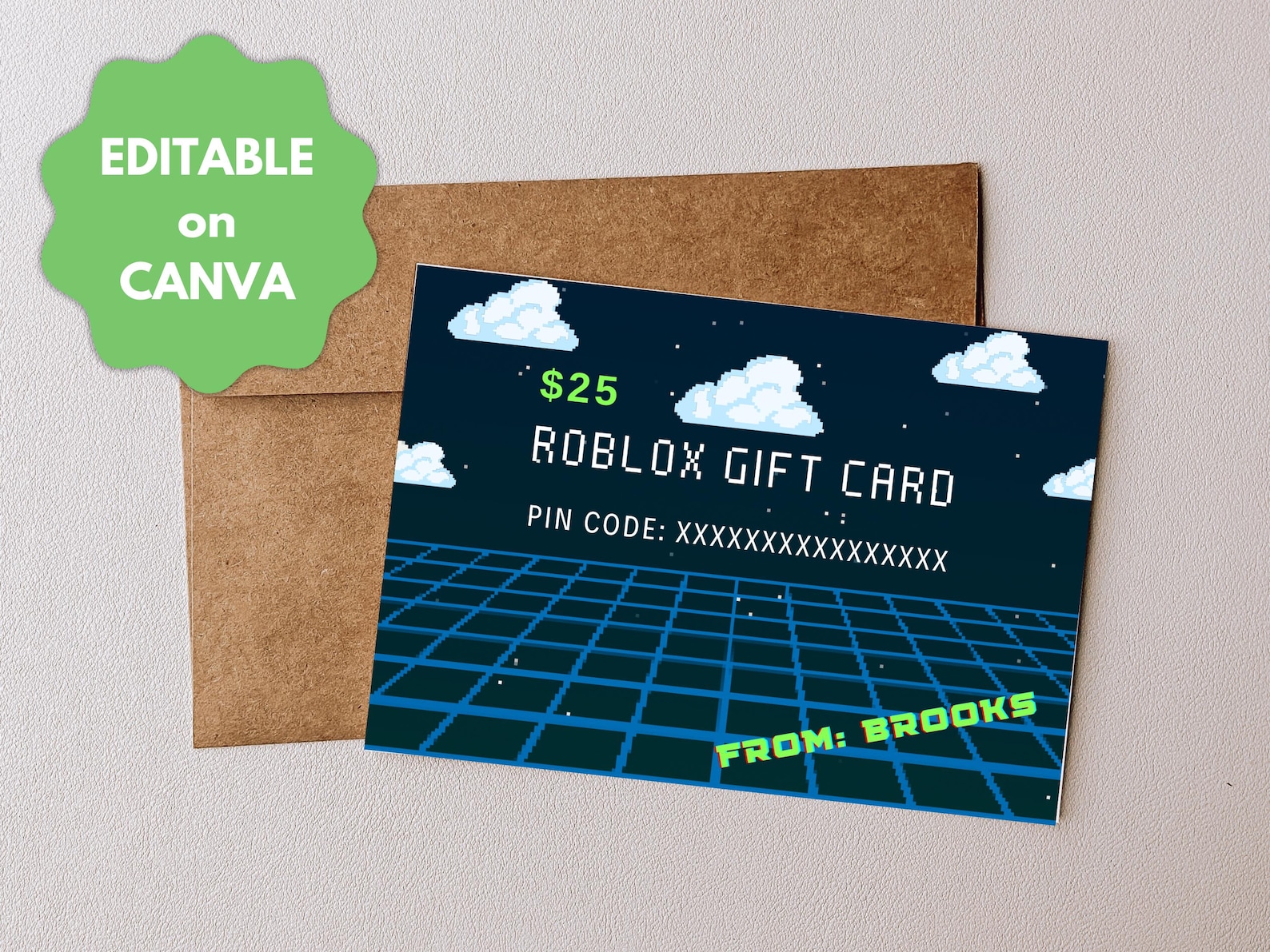 Editable Roblox Gift Card Template (digital Download) - Etsy