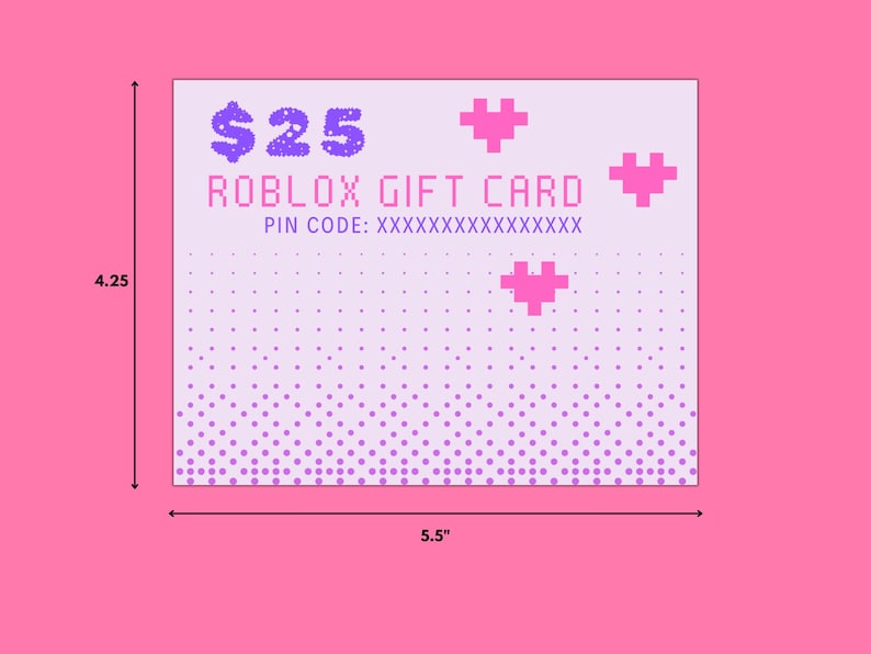 Editable Roblox Gift Card Template (digital Download) - Etsy
