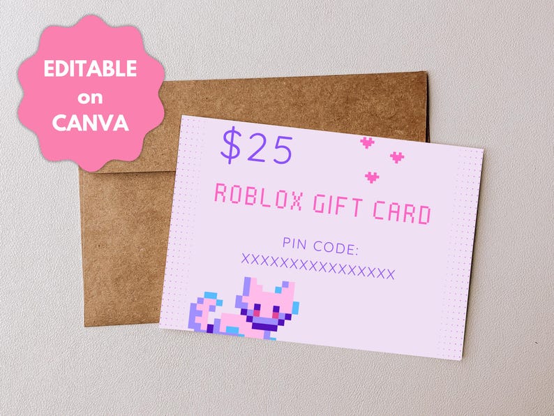 Editable Roblox Gift Card Template (digital Download) - Etsy