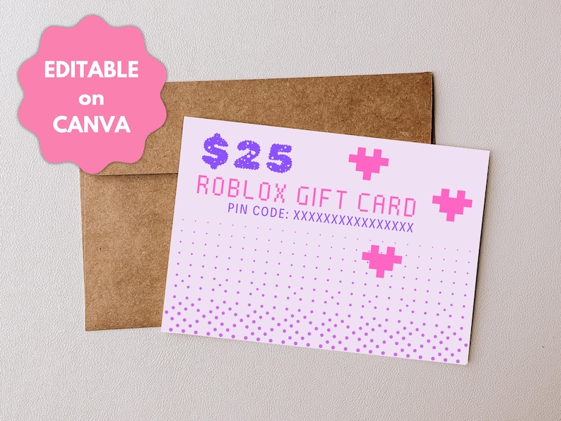 Editable Roblox Gift Card Template (digital Download) - Etsy