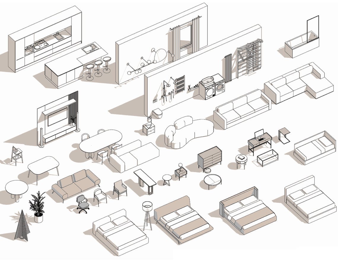 Pack REVIT FAMILY 360 Models - Etsy