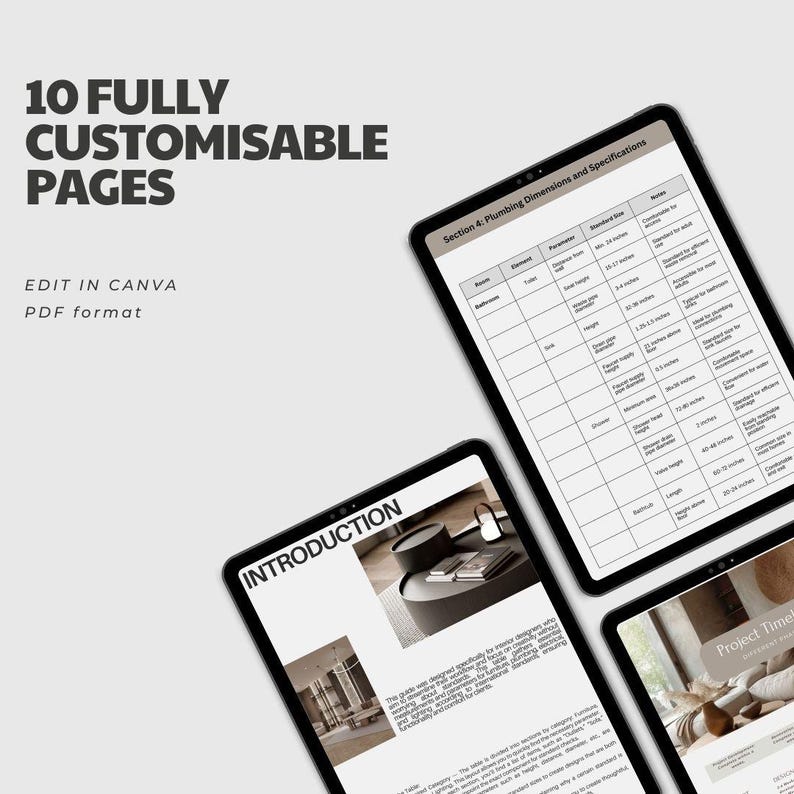 Interior Design Measurement Cheat Sheet - Furniture, Plumbing & More ...