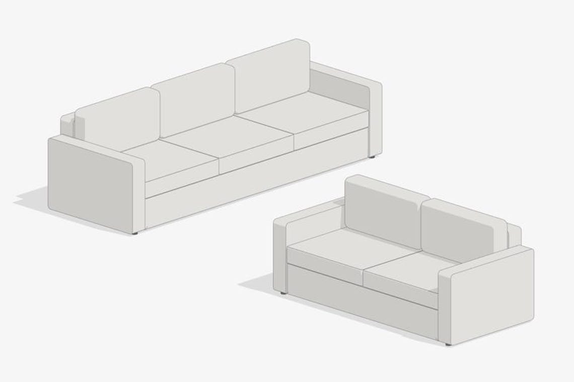 Sofas Revit Families for Interior Designers - Etsy