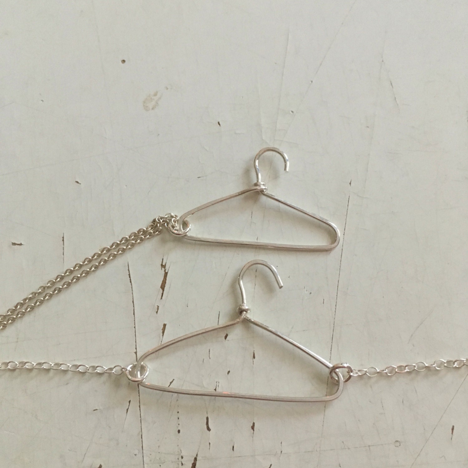 Tiny Sterling Silver Clothing Hanger Pro-choice Necklace - Etsy
