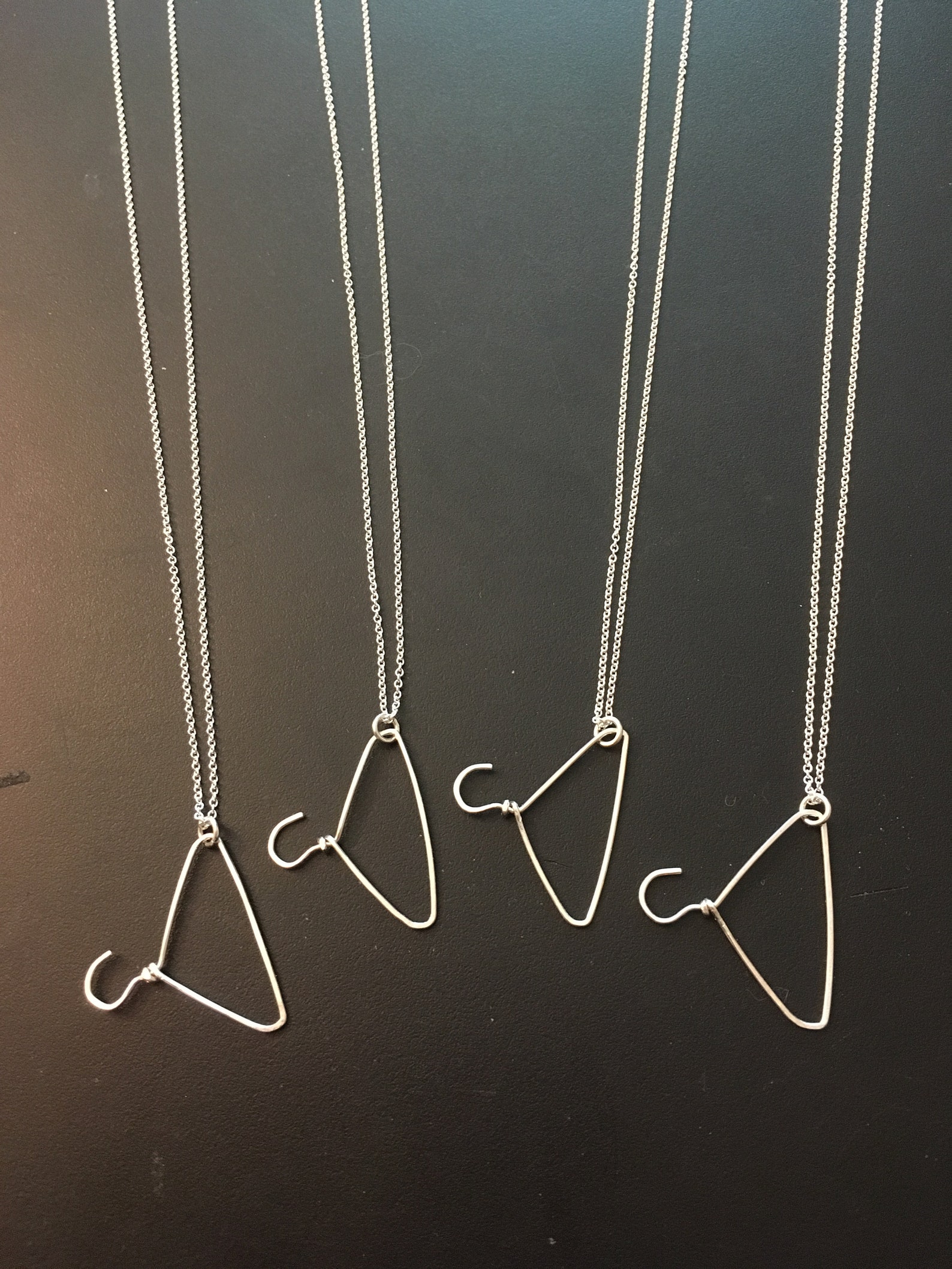 Tiny Sterling Silver Clothing Hanger Pro-choice Necklace - Etsy