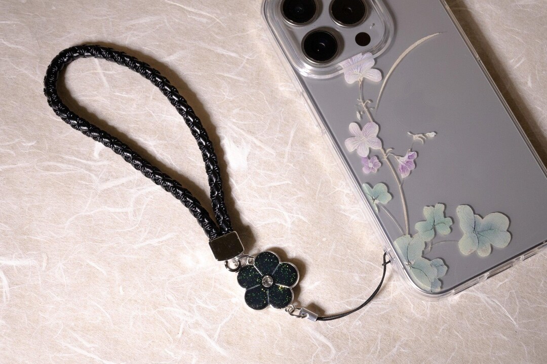 Midnight Bloom Phone Charm (자정의 꽃 참) | Handcrafted Korean Phone ...