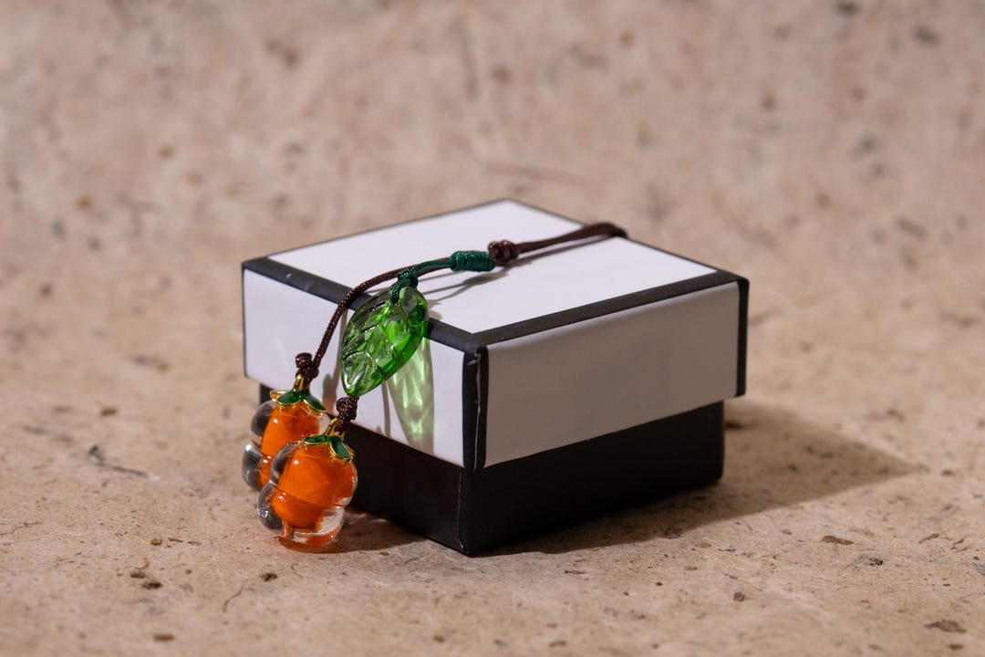 Korean Persimmon Charm | Handcrafted Keychain & Bag Accessory - Etsy
