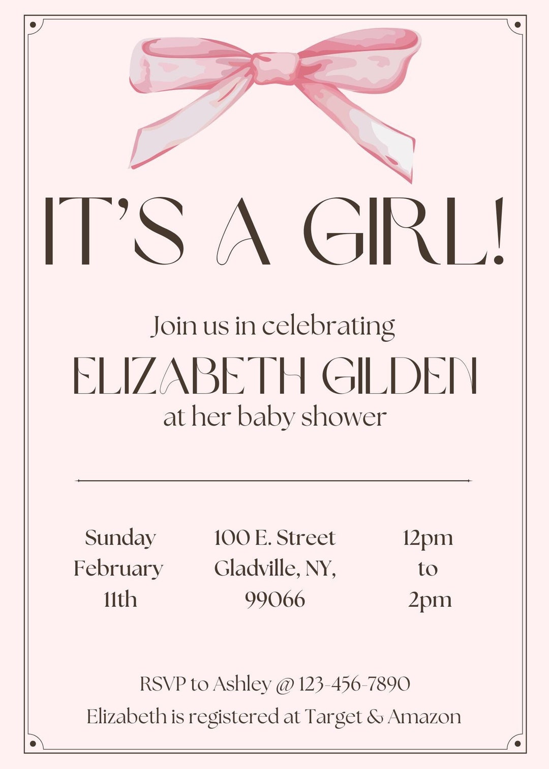 Customizable Baby Shower Invitation - Etsy