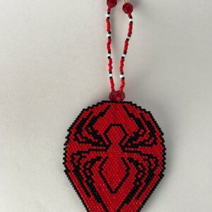 Spider-man Beaded Medallion Key Chain Double Sided - Etsy
