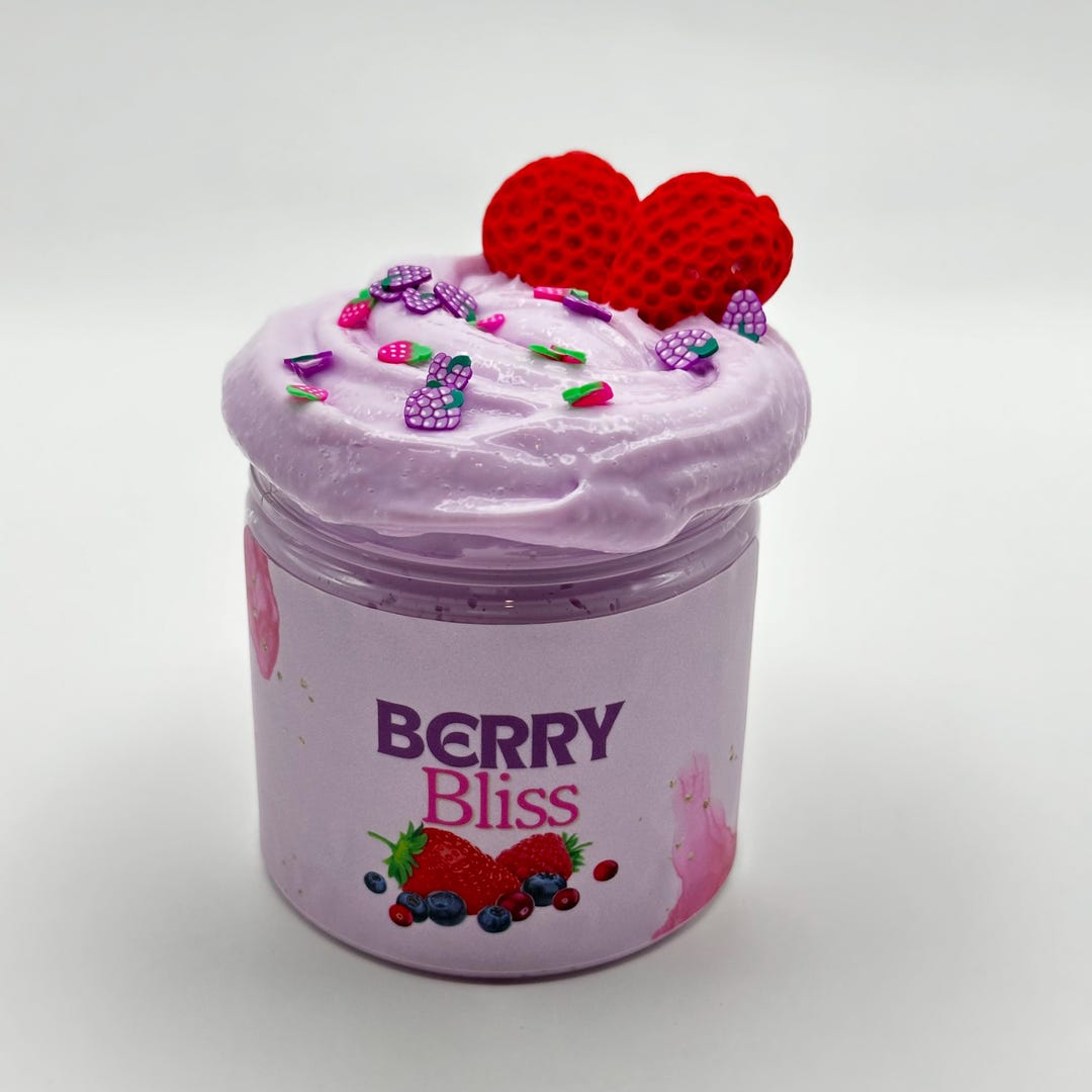 Berry Bliss Slime, Berry Slime, Fruit Slime, Fluffy Purple Slime ...