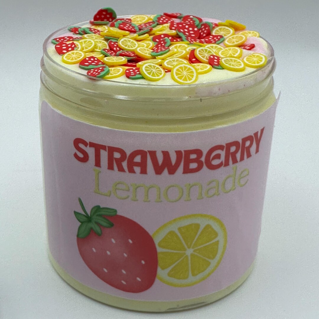 Strawberry Lemonade Slime, Lemon Slime, Clay Slime, Glitter Slime ...