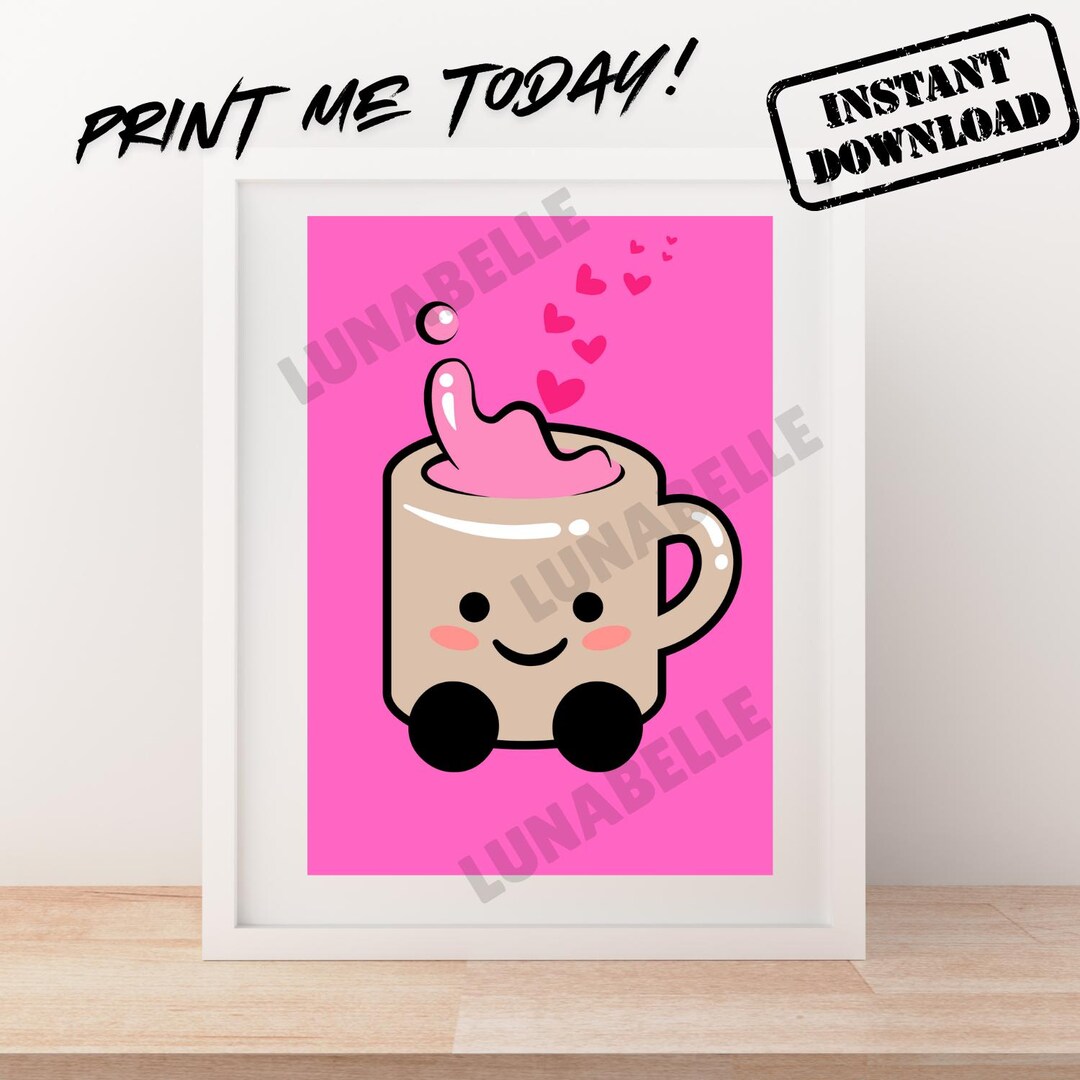 Jellycat Inspired Coffee Mug Cup Digital Art Print; Instant Download ...