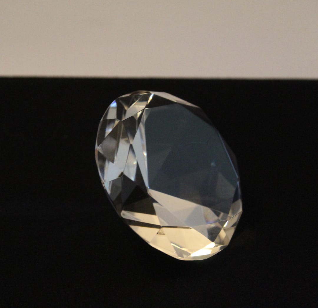 Vintage Glass Diamond, Paperweight, as This Diamond Features Multiple ...