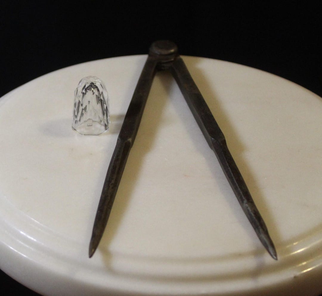 Steel Compass With Dry Points, Antique Gauge Compass, 1930s. Wing ...
