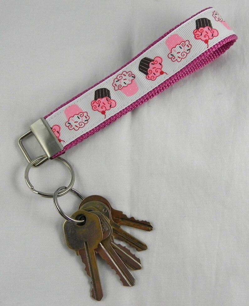 Custom Ribbon Key Fob / Key Chain Holder You pick the | Etsy