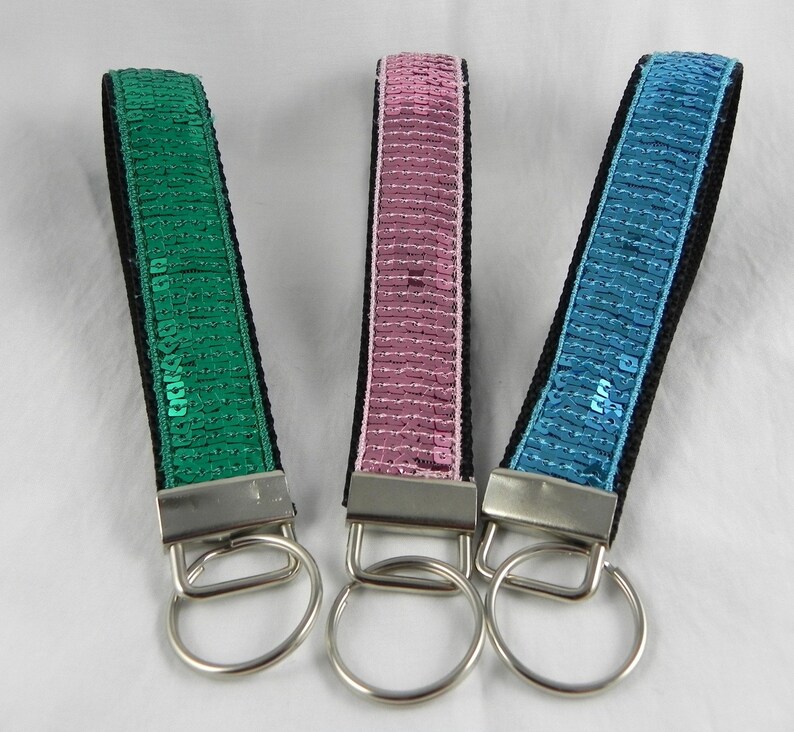 Custom Ribbon Key Fob / Key Chain Holder You Pick the | Etsy