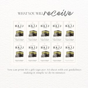 Editable Hajj Mubarak Gift Tag Instant Download, Personalisable Custom ...
