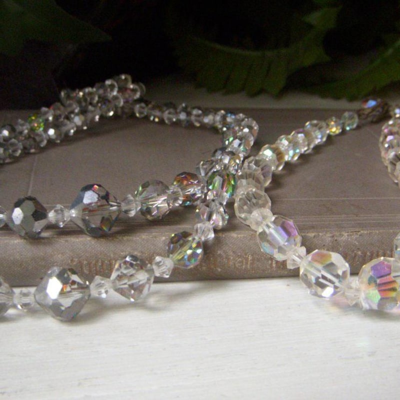 Ab Crystal Necklace - Etsy