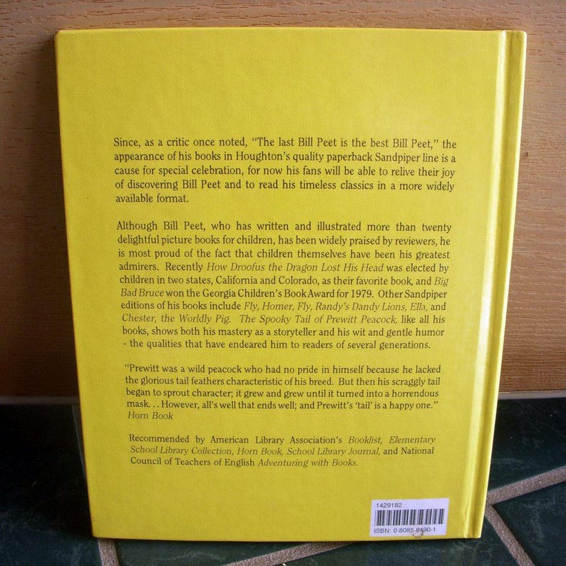 Spooky Tale of Prewitt Peacock, Bill Peet, Vintage Children's Hardcover ...