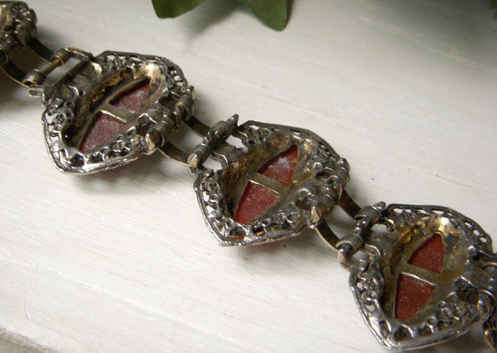 Vintage Selro Selini Large Link Bracelet, on Sale, Rare Burnt Orange ...