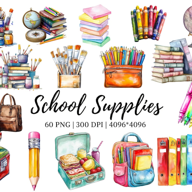 Back to School Clipart - Etsy