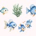 Sea Animal Clipart Bundle Png, Undersea Watercolor Clipart Bundle ...