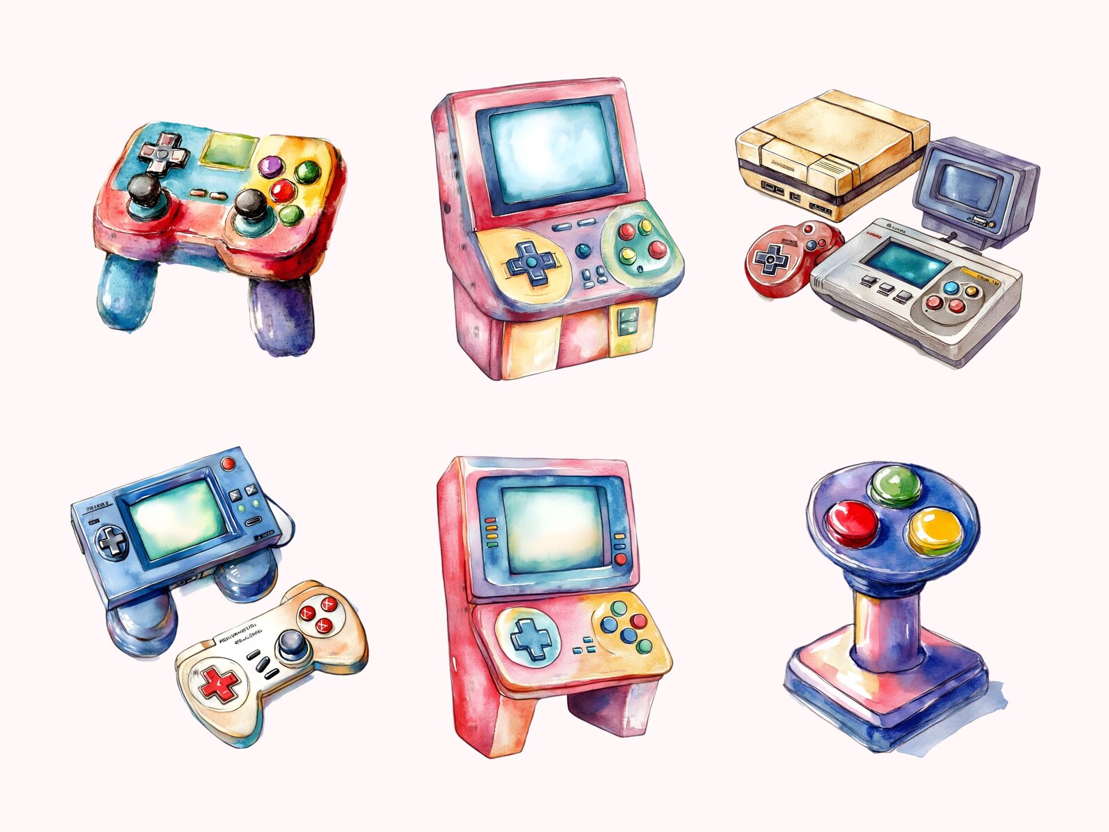 Video Game Controller Clipart Png Bundle, Controller Clipart, Game ...