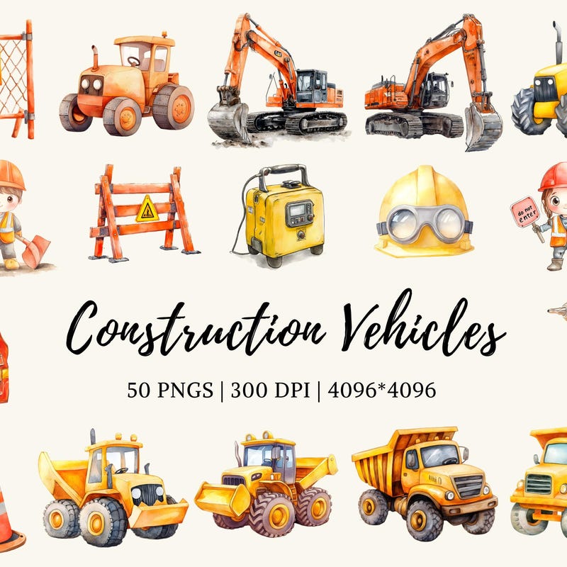 Construction Clipart - Etsy