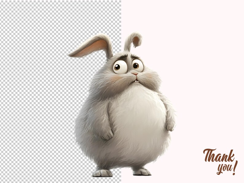 Quirky Rabbit Clipart Png Bundle, Funny Rabbit Clipart, Funny Bunny ...