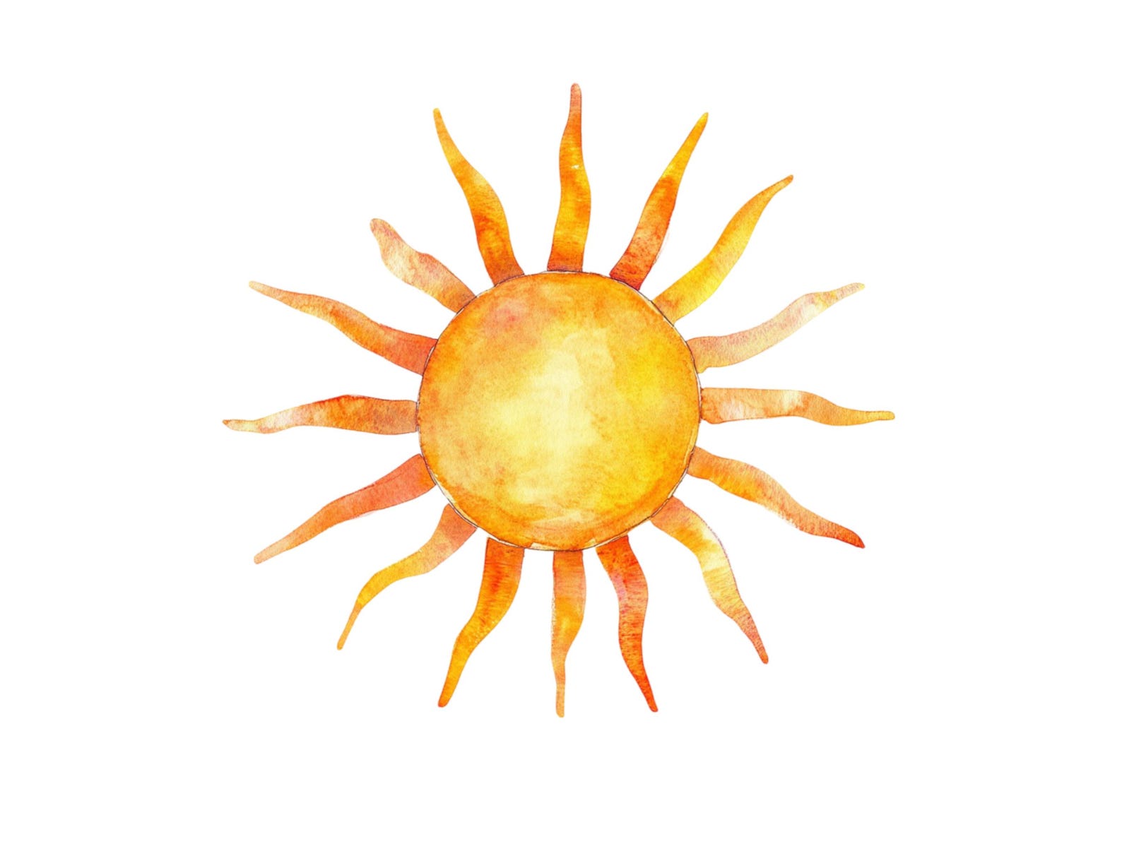 Sun Clipart Png Bundle, Watercolor Sun Clipart Png, Sun Png, Cute Sun ...