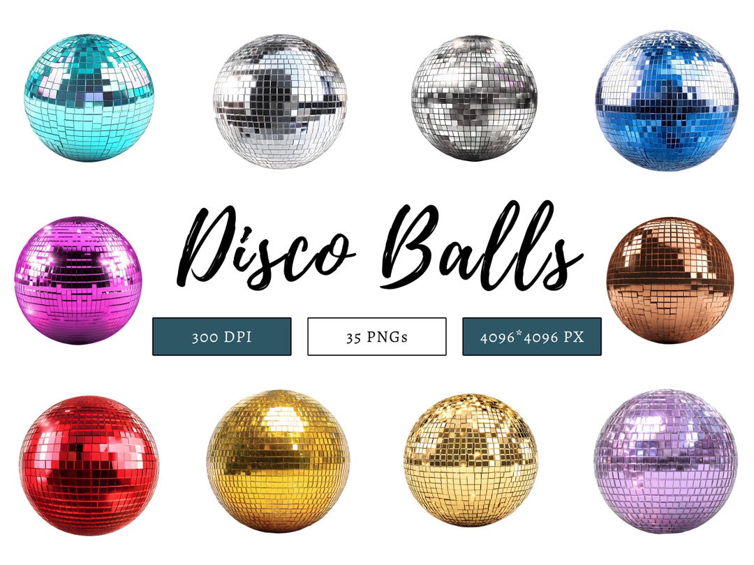 Disco Ball Clipart Png, Dance Party Clipart, Light Burst Clipart, Ball ...