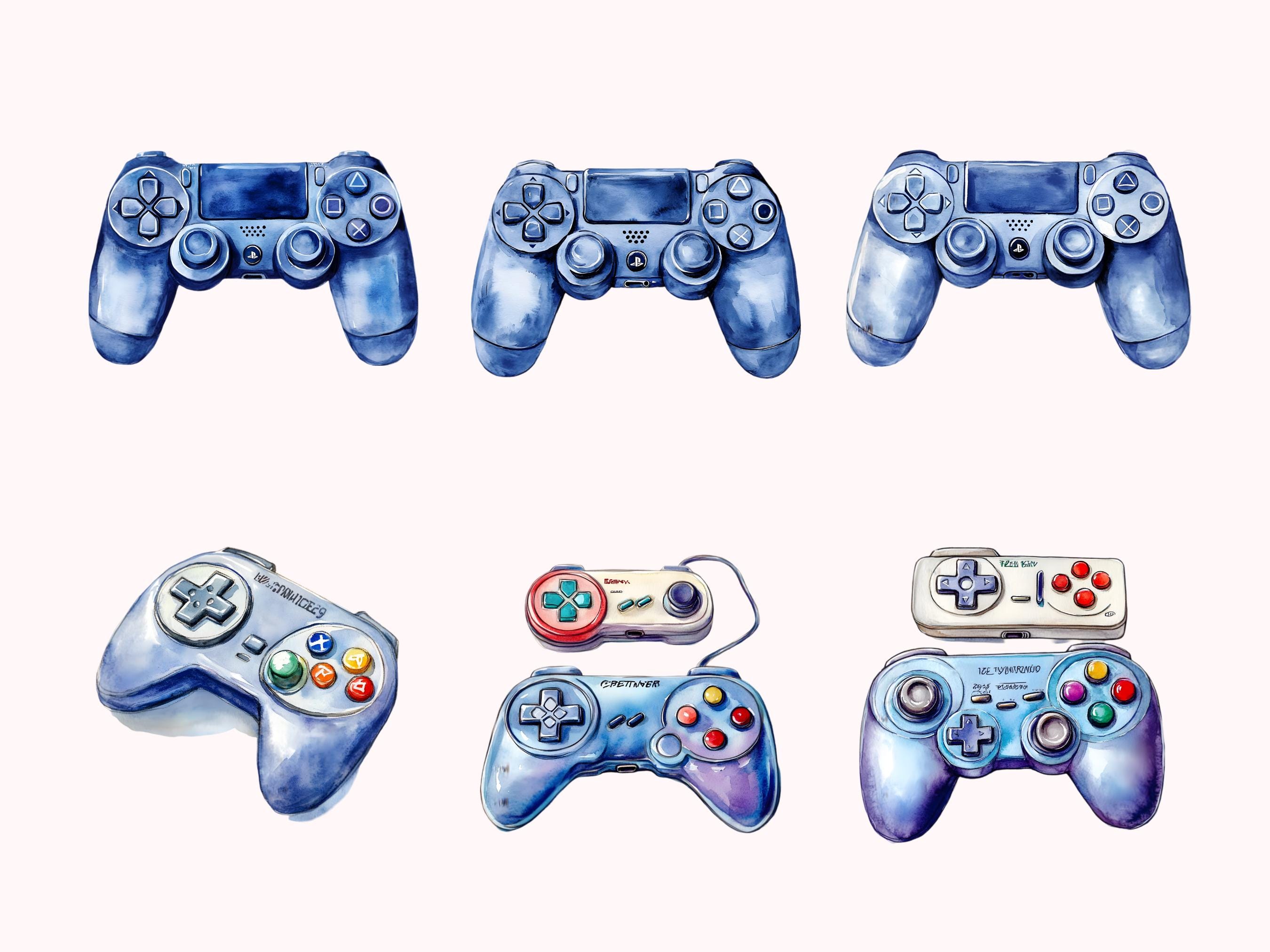 Video Game Controller Clipart Png Bundle, Controller Clipart, Game ...