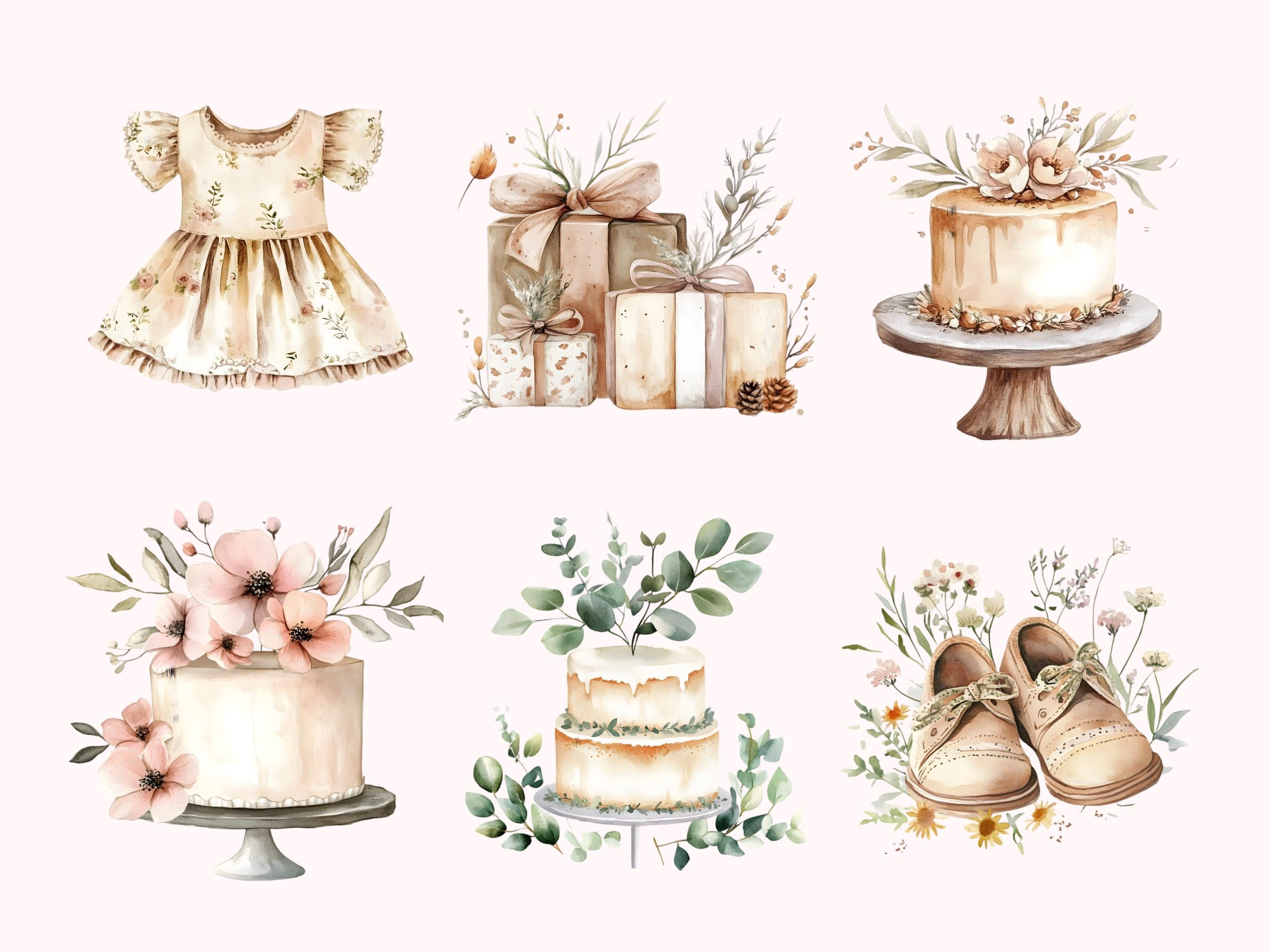 Boho Baby Shower Clipart Bundle Png, New Born Png Bundle, Neutral ...