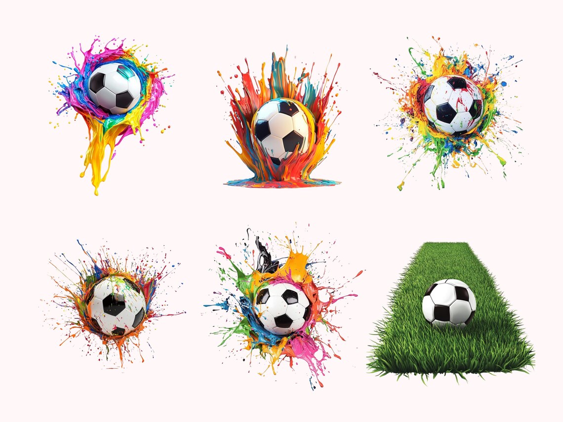 Soccer Clipart Bundle Png, Watercolor Soccer Clipart Png, Soccer ...